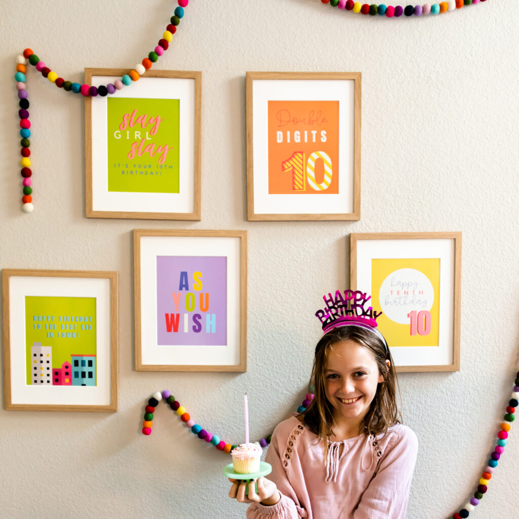10th Birthday Party Decorations Quote Prints DOWNLOAD PDF SET OF 5