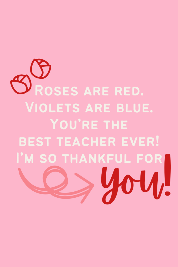 25 Valentines Quotes for Teachers From Students - Darling Quote
