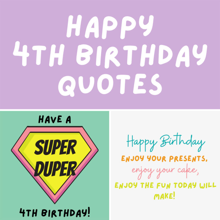 The Happiest 4th Birthday Quotes + Messages - Darling Quote
