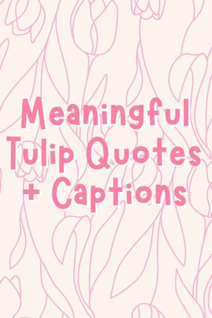 73 Meaningful Tulip Quotes + Captions - Darling Quote