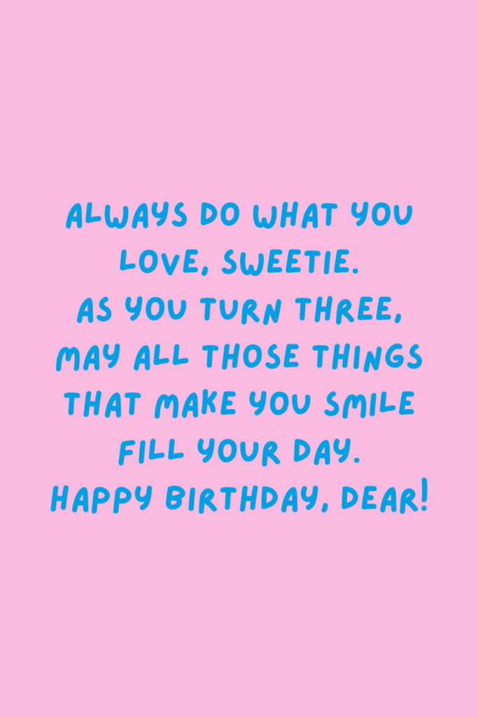 33 Happy 3rd Birthday Quotes, Wishes, & Images - Darling Quote